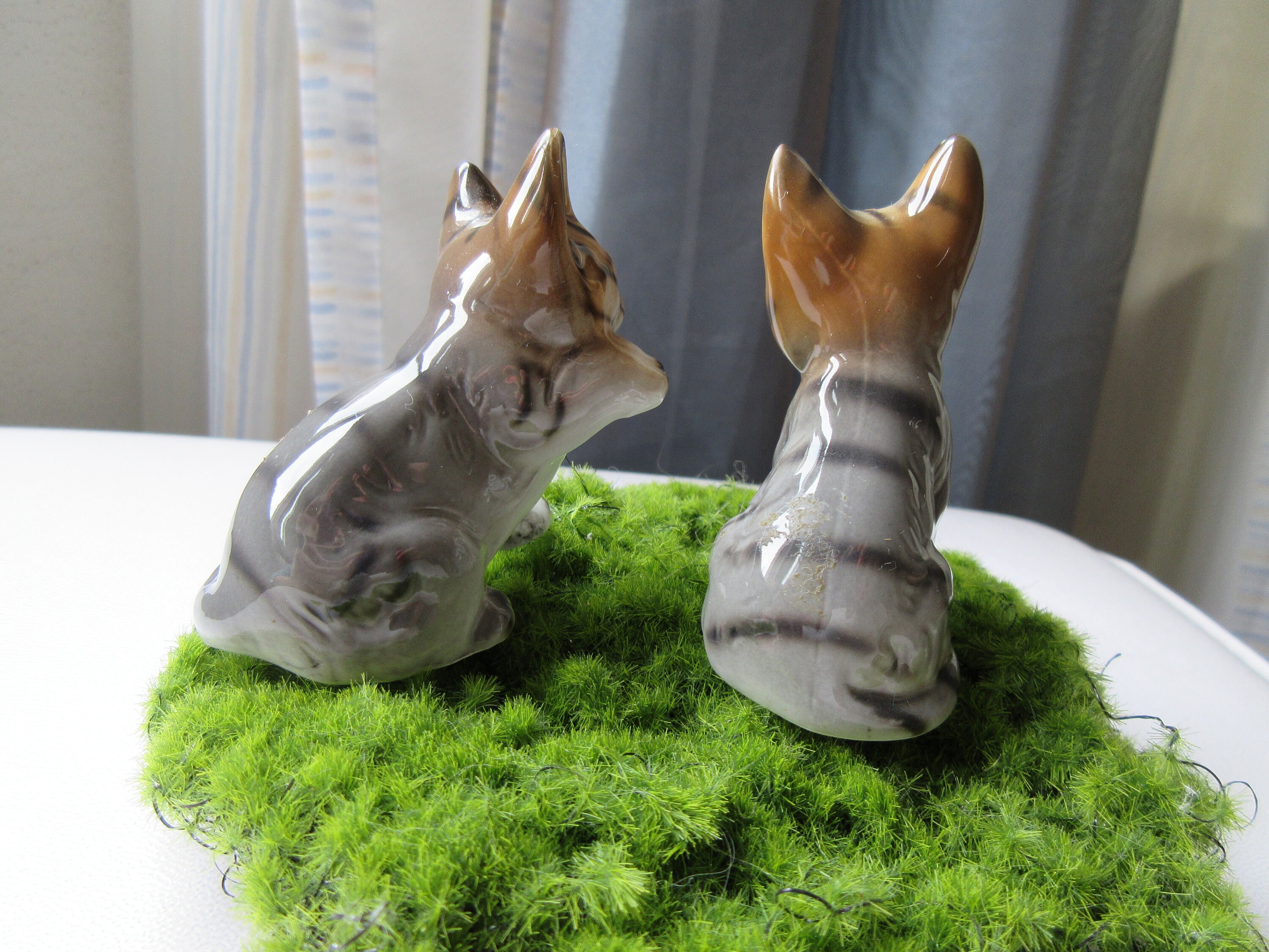 Vintage Set of 2 Bone China Cute Cats/kitten Figurines - Etsy