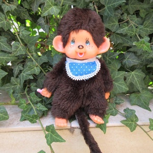 Vintage Standing Monchhichi Monkey Doll Sucking Pacifier / Hand-painted ...