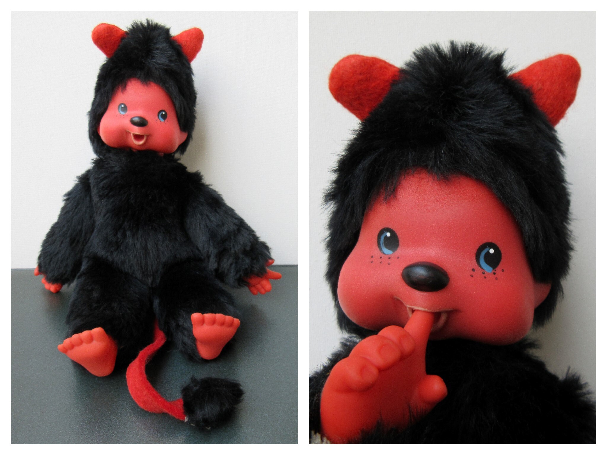 Vintage 70's Tiemi DDR Monchhichi-devil Thumb Sucking Doll - Etsy