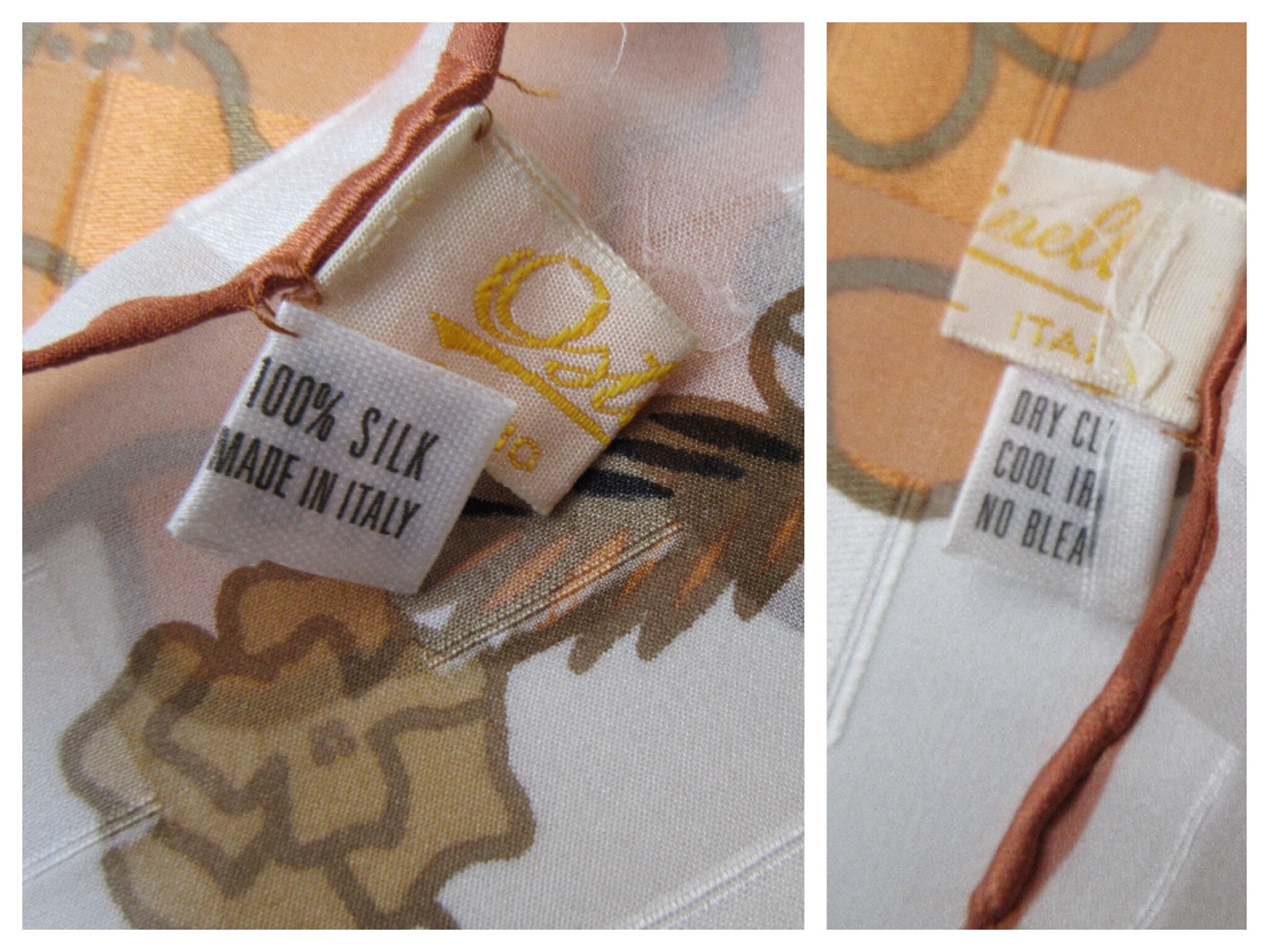 Vintage Ostinelli Como Italy Gorgeous Large Square Silk Scarf - Etsy