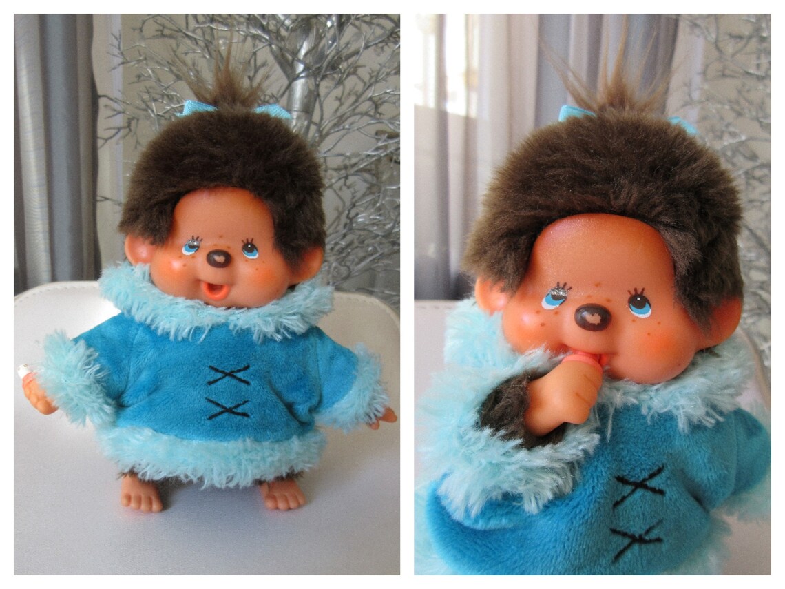 Vintage Girl Monchhichi Sekiguchi Pacifier Sucking Monkey - Etsy