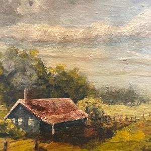 Landscape Painting Country Wall Art Village Scene Rural Art Australian ...