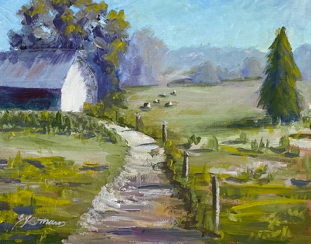 Landscape Painting Country Wall Art Rural Art Australian Artwork ...