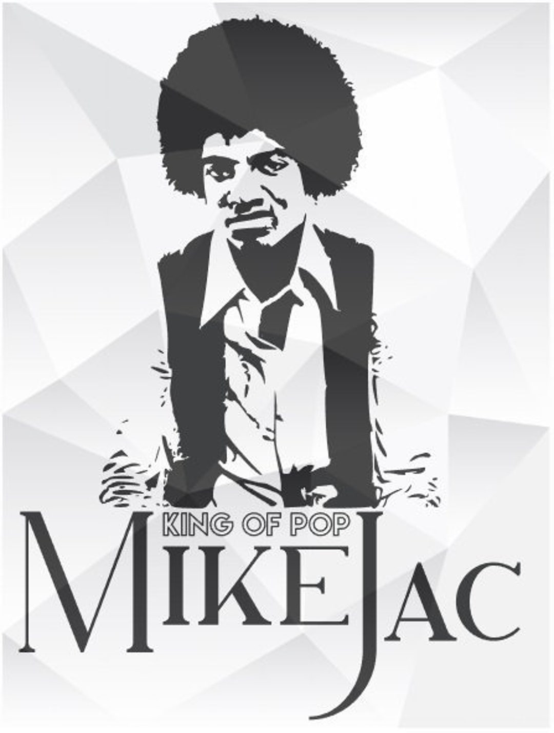MJ KING of POP Design for Svg, Eps, Jpeg, Dxf, Silhouette Studio - Etsy