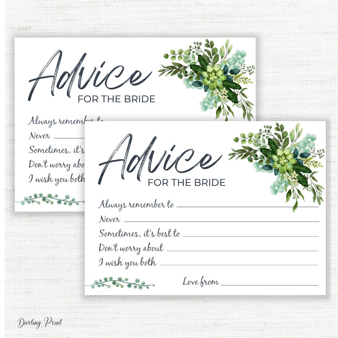 Advice for the Bride Cards, Advice for the Soon to Be Mrs, Advice Bride ...