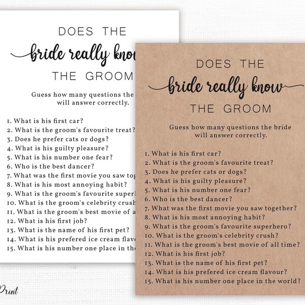 Does the Bride Really Know the Groom - Etsy
