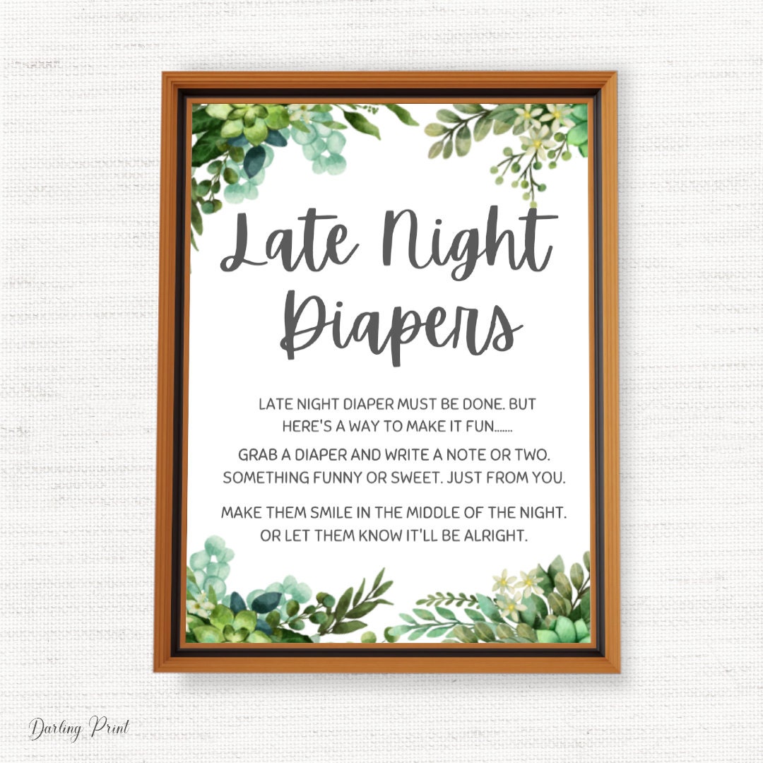 Late Night Diapers , Late Night Diaper Duty Sign, Late Night Diaper ...
