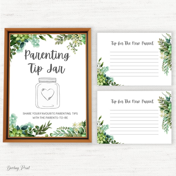 Baby Shower Parenting Tip Jar - Etsy