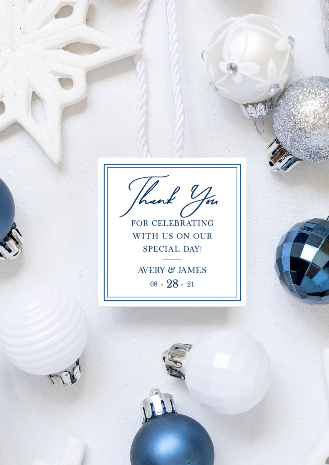 3x3 Thank You Tags Template | Bluebelle | Thank You Tag | Square Tags ...