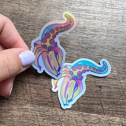Octopus Sticker Holographic Octogalaxy: Octopus Glitter - Etsy