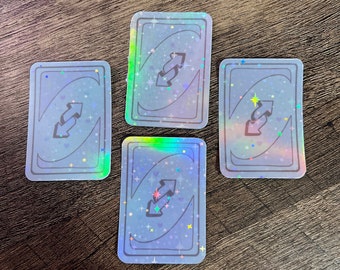Holographic Uno Reverse Sticker - Etsy