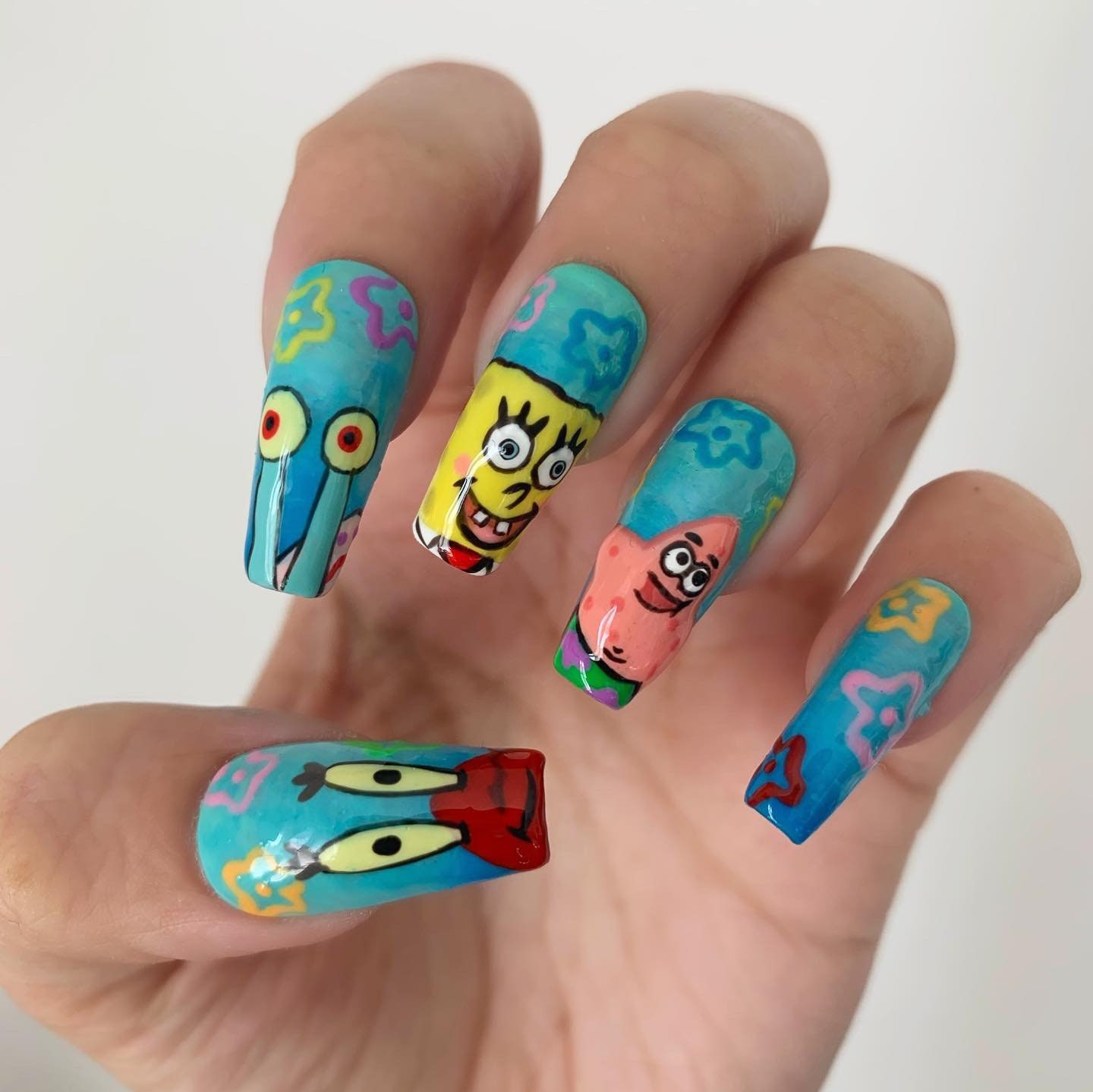 Spongebob Nail Art