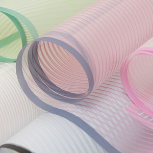 Love Line Plastic Striped Flower Wrapping Paper 20 Pcs per Bag - Etsy