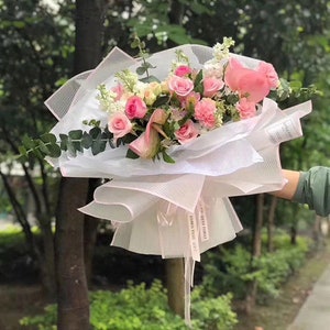 Love Line Plastic Striped Flower Wrapping Paper 20 Pcs per Bag - Etsy