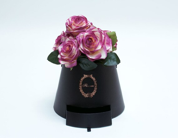 Cylinder Flower Box With Drawer - Etsy