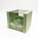 Light Green Clear Square PVC Flower Box With Heart Shape in the Middle ...