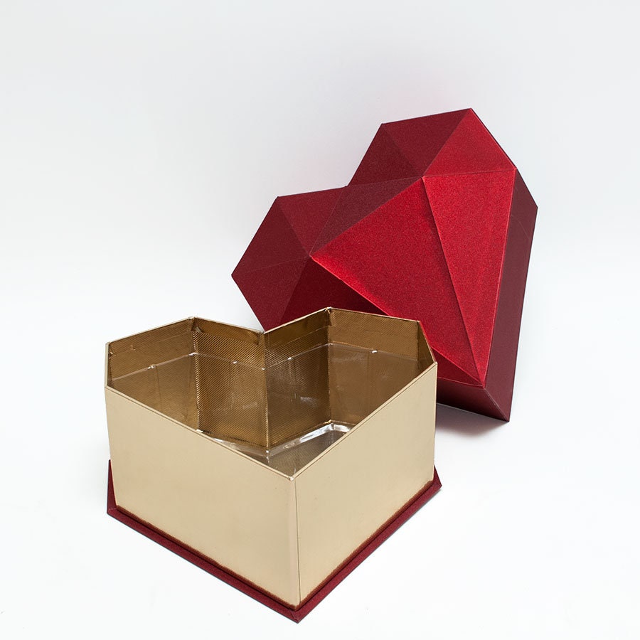 Diamond Heart Flower Box Flower Box Flower Arrangements - Etsy