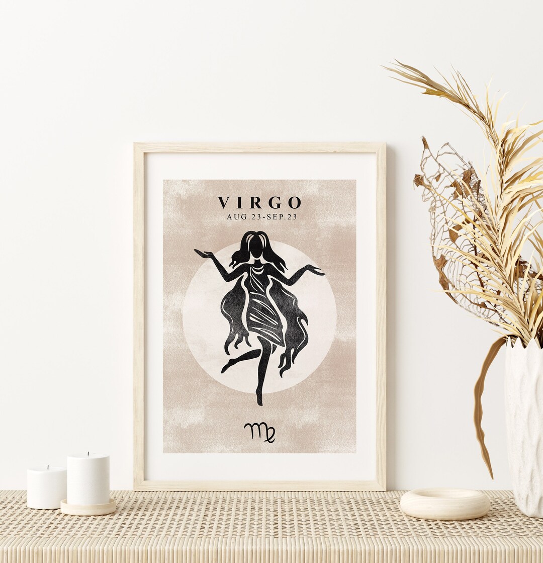 Virgo Printable Wall Art Zodiac Signs Digital Prints - Etsy