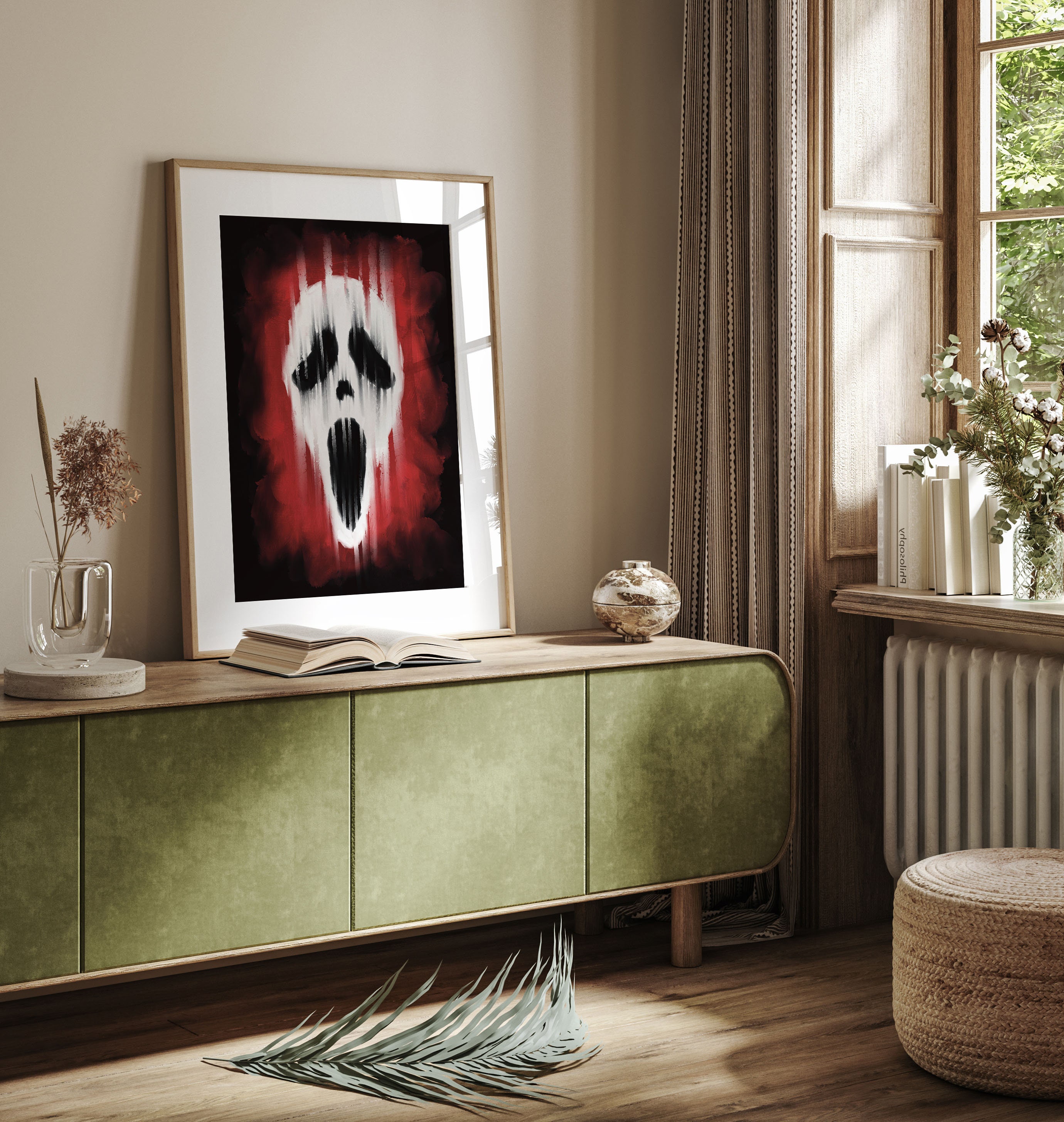 Scream Face Print, Scary Face Print, Happy Halloween Gift, Ghost Face ...