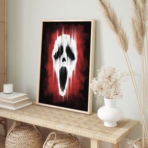 Scream Face Print, Scary Face Print, Happy Halloween Gift, Ghost Face ...