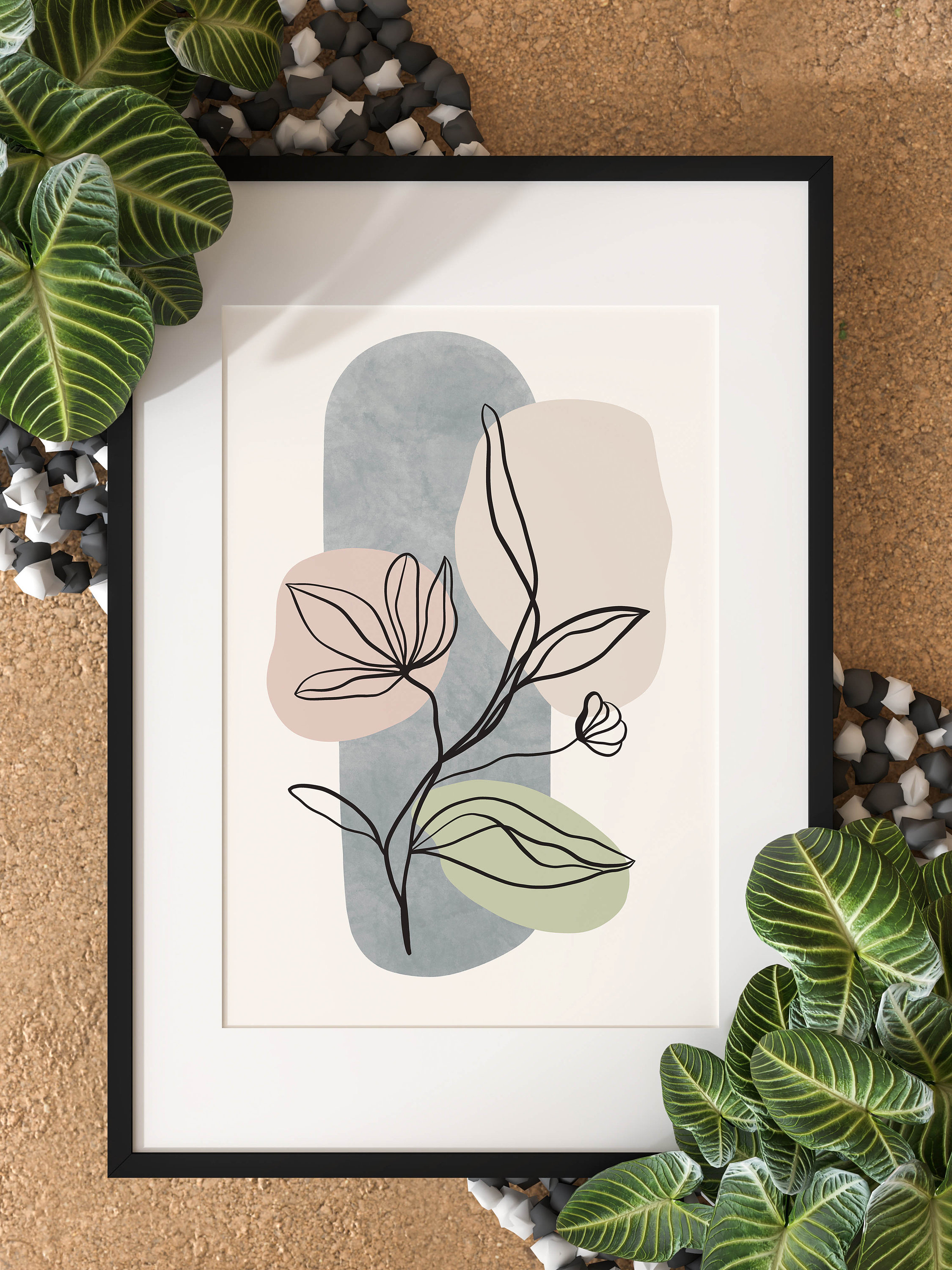 Natural Flower Wall Art Print Printable Wall Art Modern - Etsy