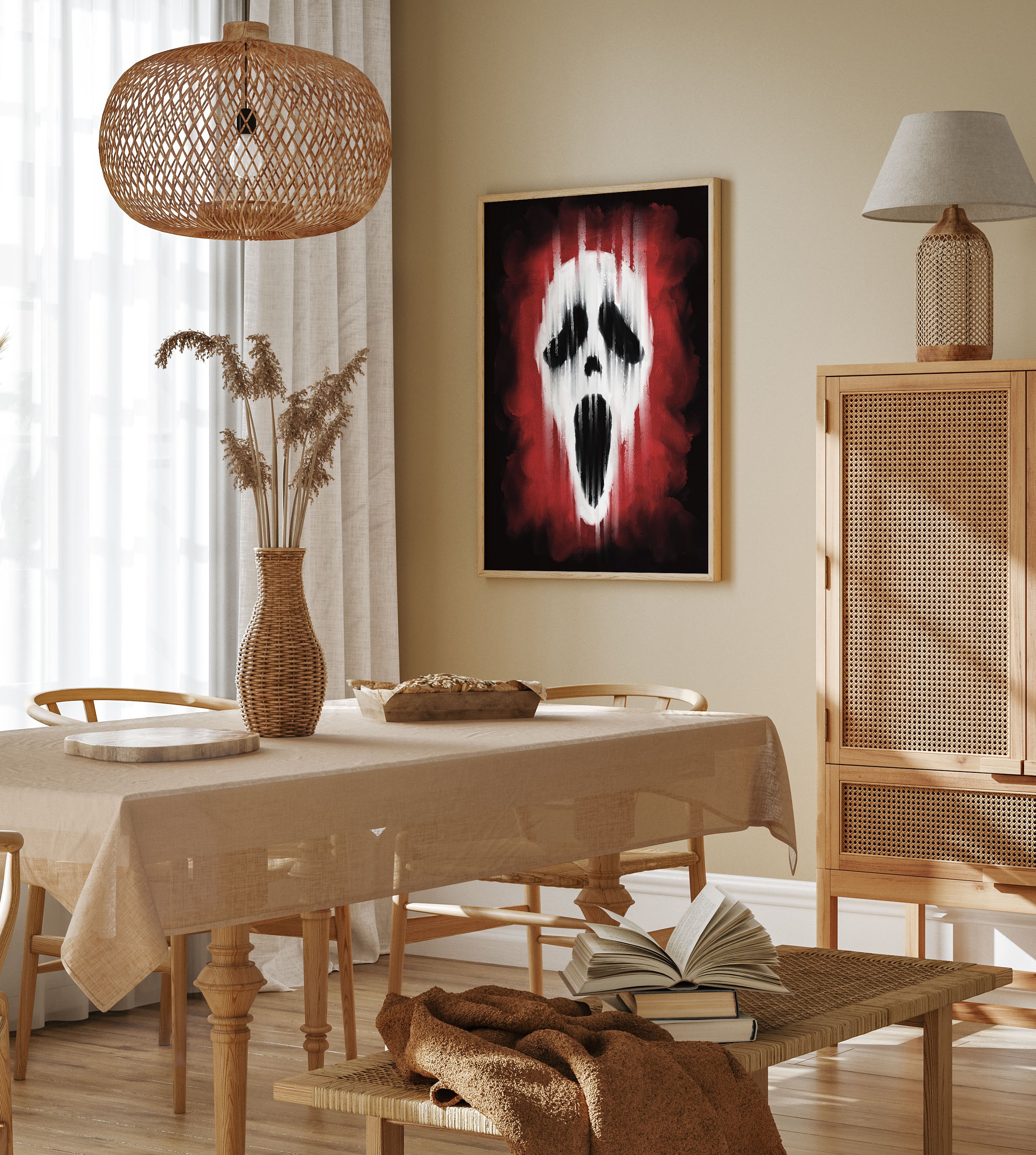 Scream Face Print, Scary Face Print, Happy Halloween Gift, Ghost Face ...