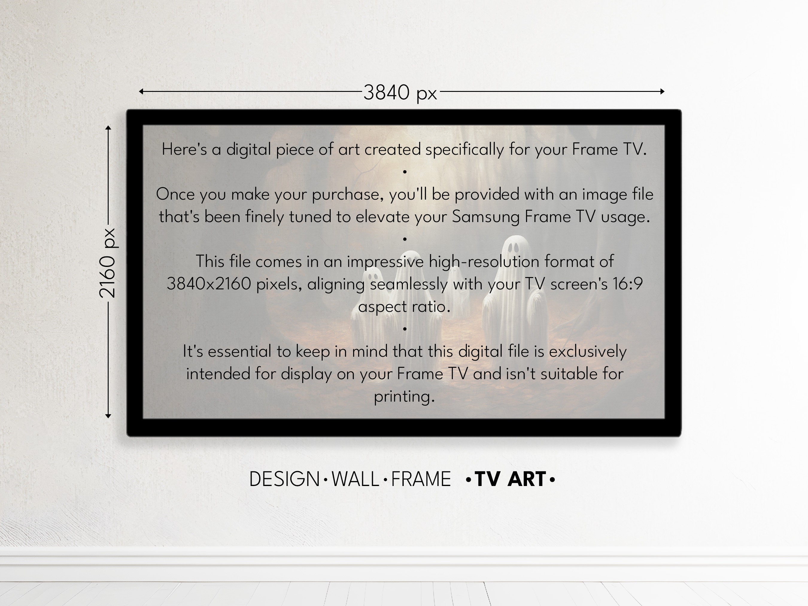 Vintage Halloween Ghost Frame TV Art Ghosts in Forest - Etsy