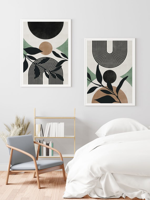 Neutral Abstract Boho Geometric Digital Download Printsmid - Etsy