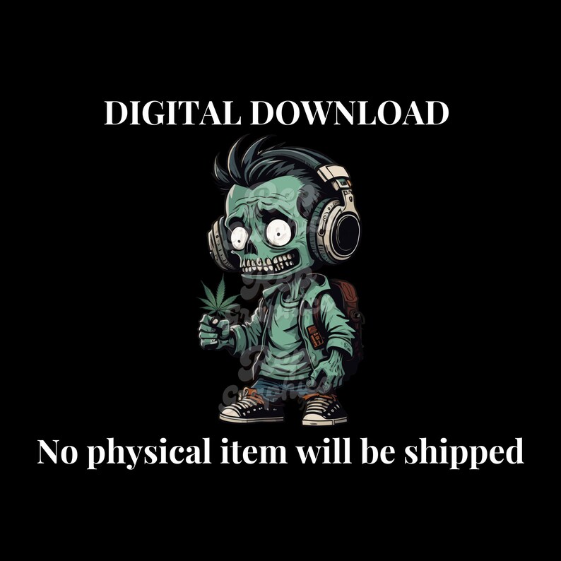 Zombie Marijuana PNG, Zombie Tshirt, Wall Art, Tumbler, Bag, Craft ...
