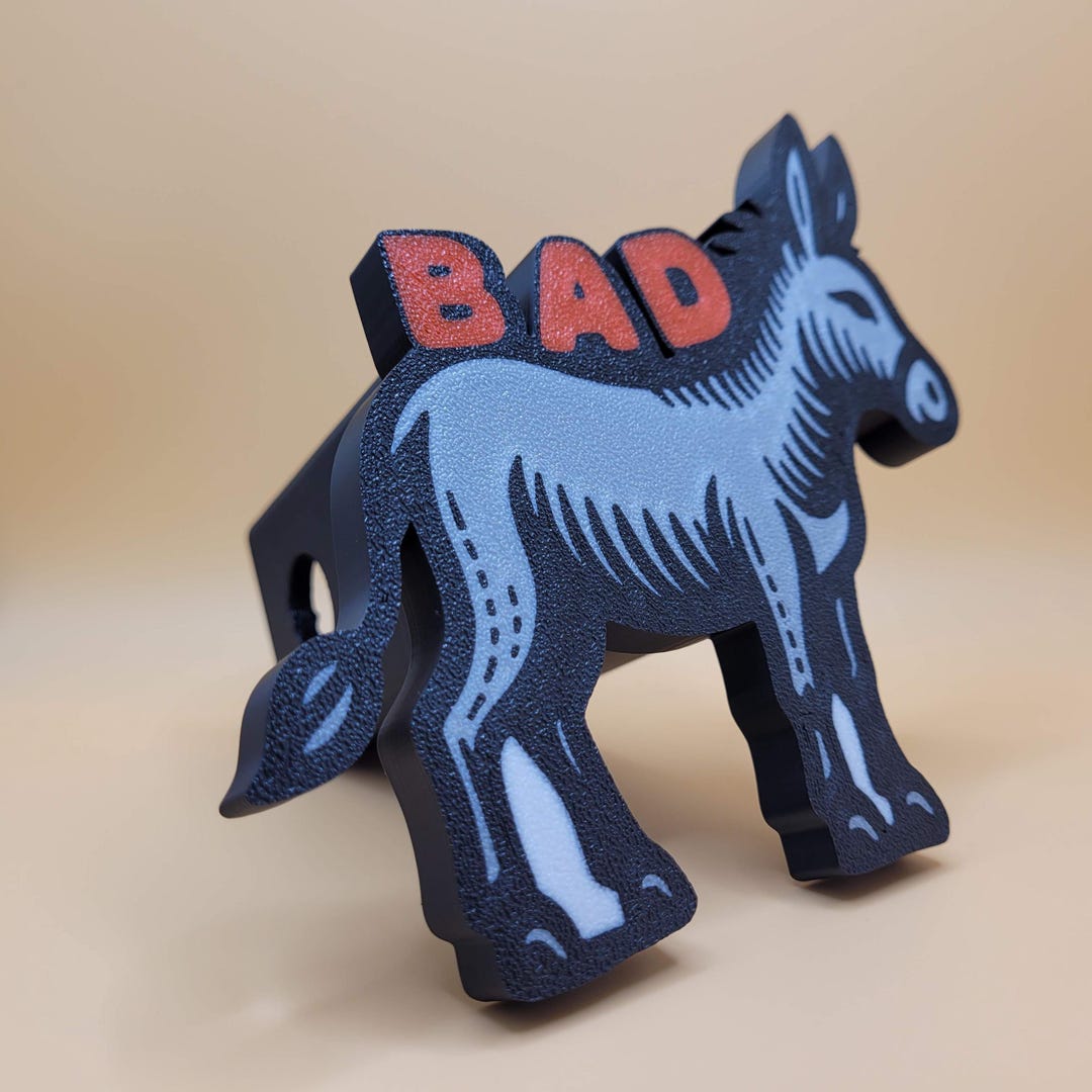 Bad Ass Donkey Trailer Hitch Cover. for Most Truck and Suvs. Fits 2 ...