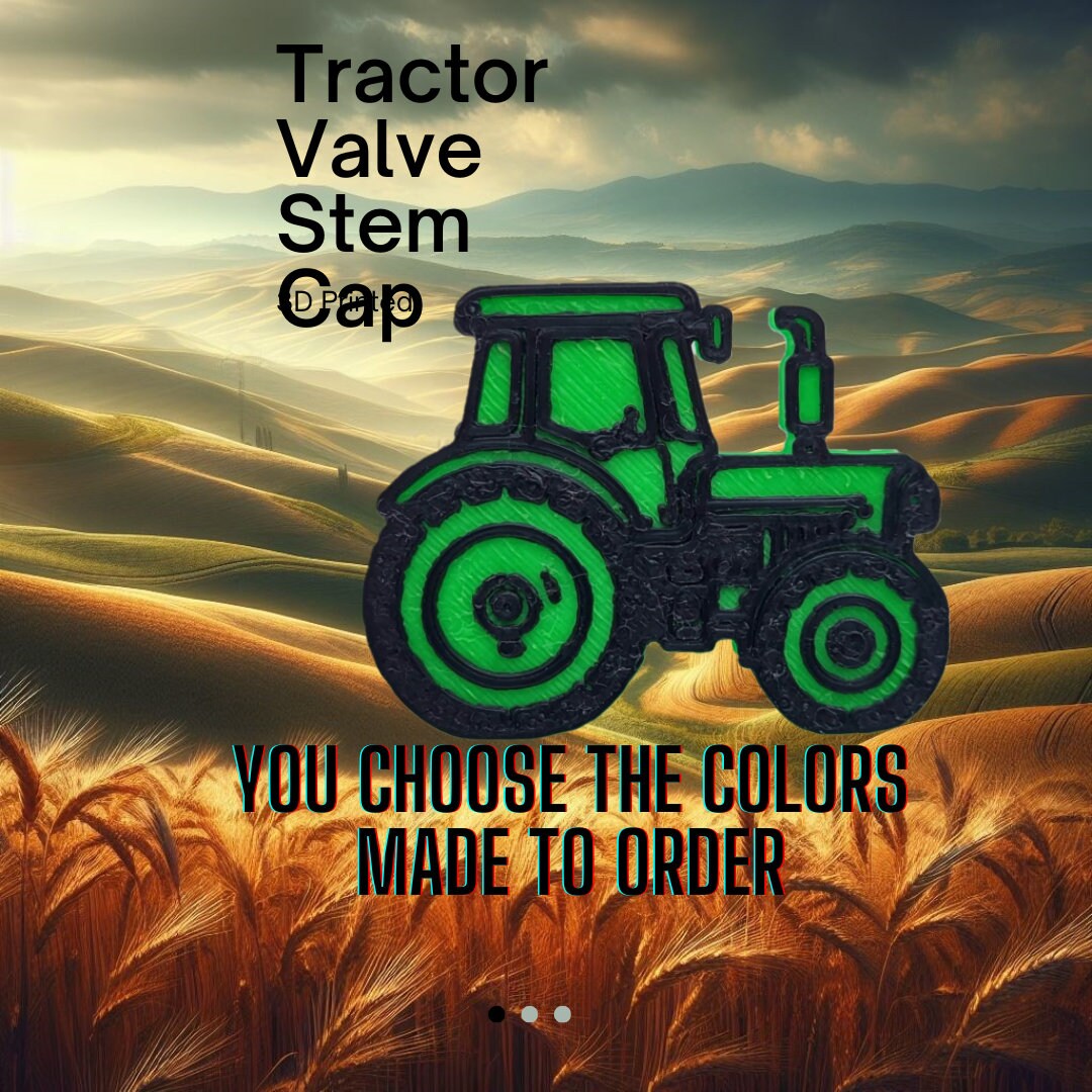 Tractor Tire Valve Stem Cap, 4 per Set. 120+ Color Combinations ...