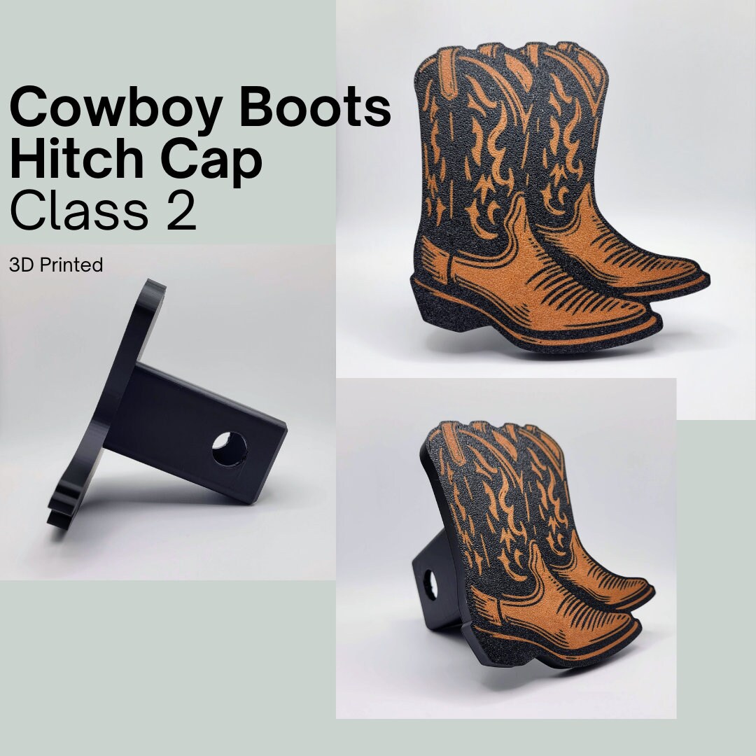 Cowboy Boots Hitch Cover Cap. Class 2 Receiver, 2x2 Standard. Customize ...