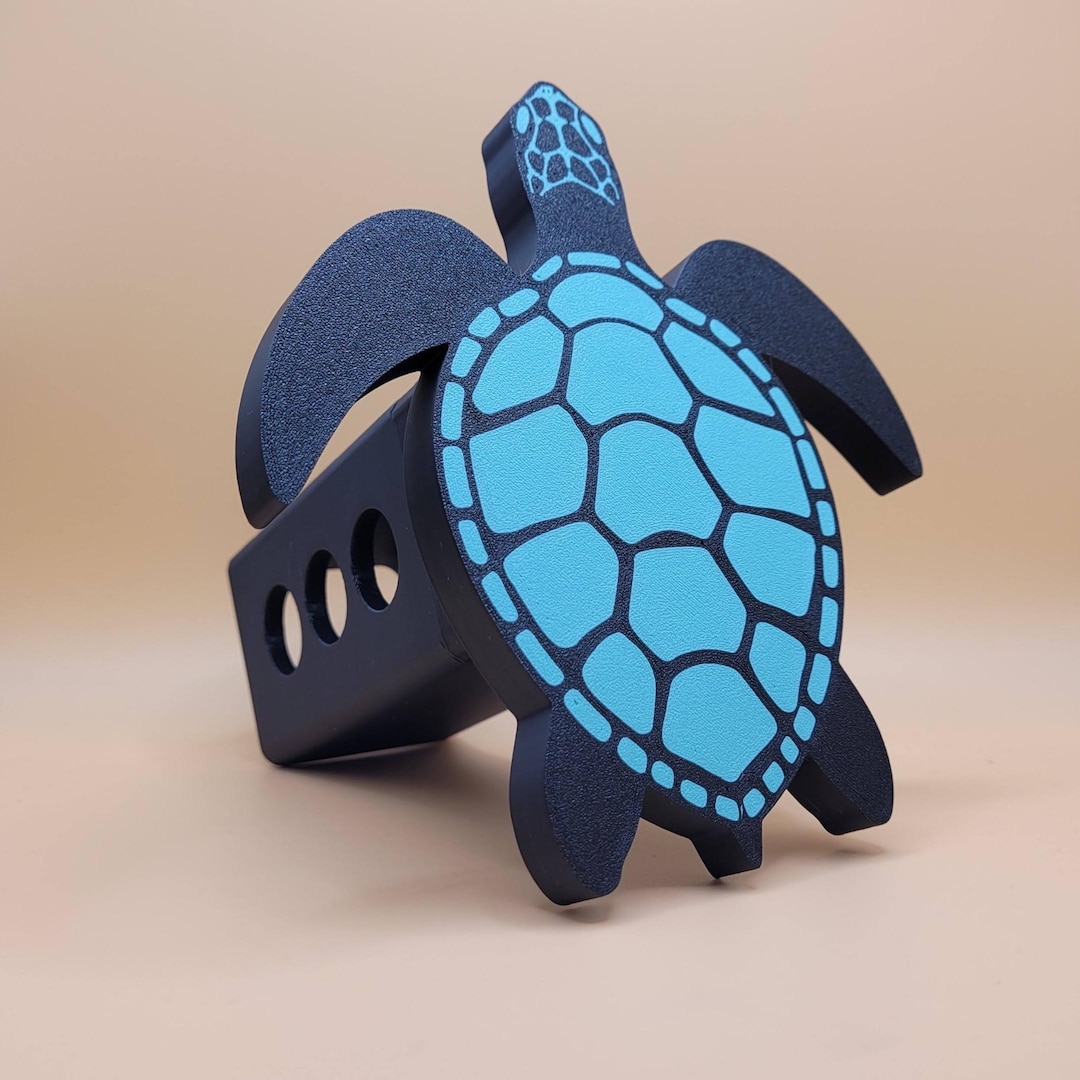 Sea Turtle Trailer Hitch Cover Cap. Class 2 Receiver, 2"x2" Standard ...