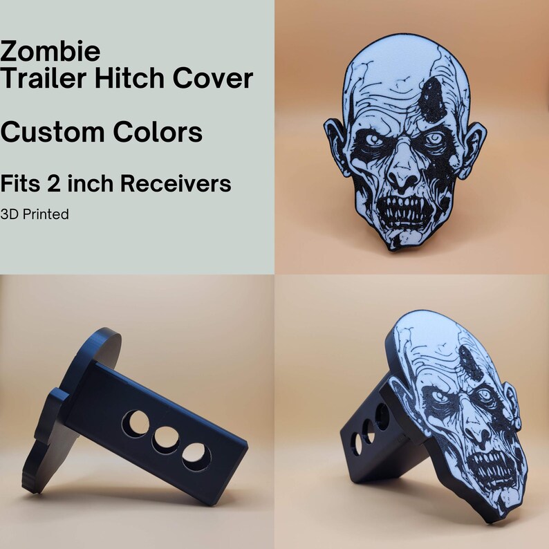 Zombie Trailer Hitch Cover - Fits 2 Inch Receiver - Customize Your ...