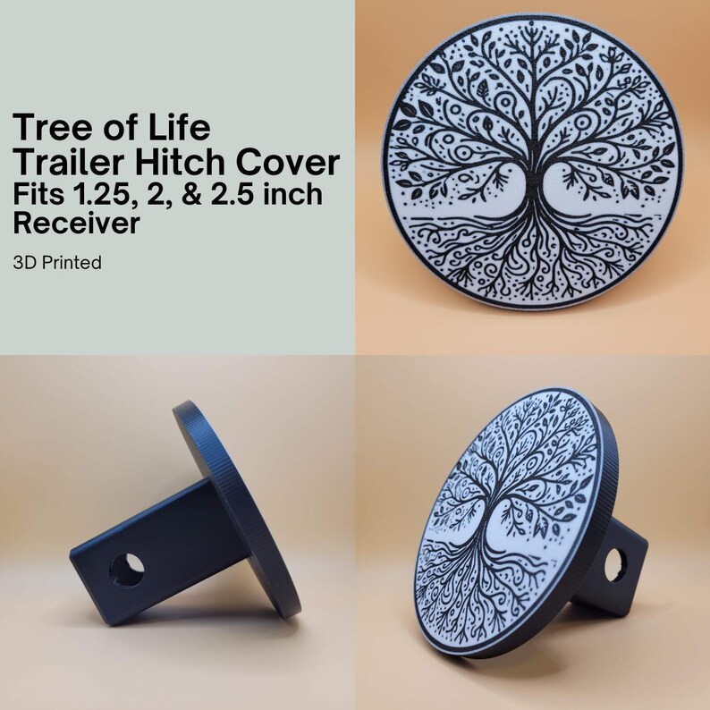 Tree of Life Trailer Hitch Cover, - Fits 1.25", 2", 2.5" Receivers ...