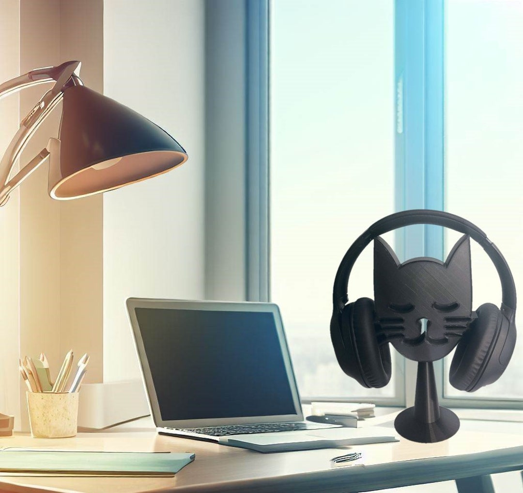 Cat Headphone Stand. Available in Several Colors. 3D Printed With Eco ...