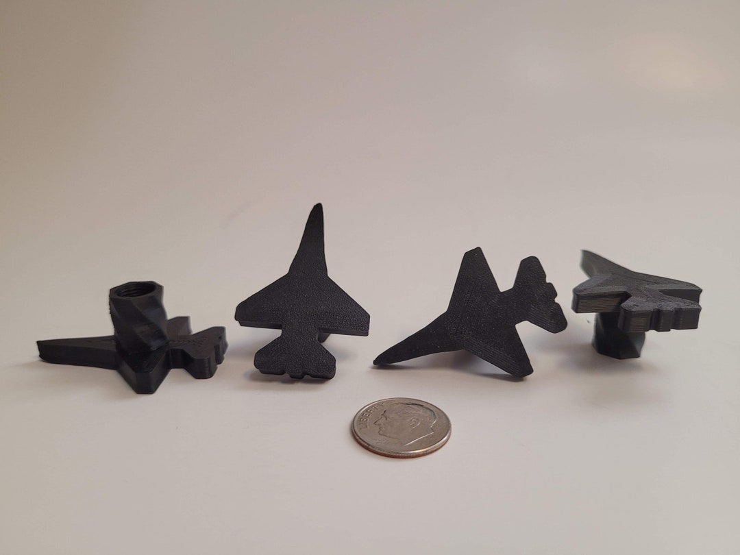Fighter Jet Airplane Shaped Black Valve Steam Caps. Suit up Your Tires ...