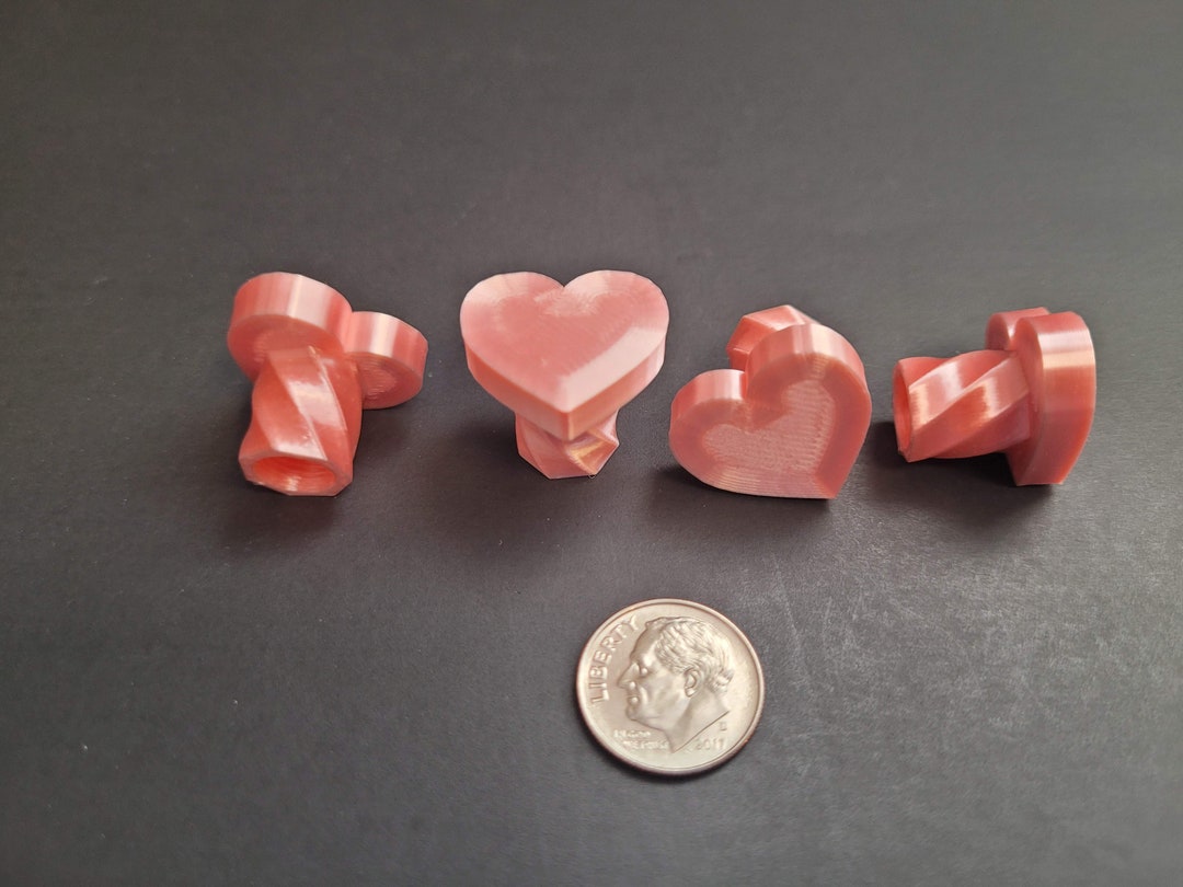 Pink Silk Heart Shaped Valve Stem Caps: A Cute and Practical Accessory ...