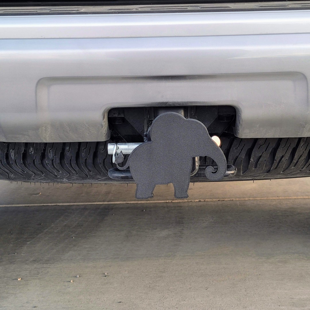 Elephant Hitch Receiver Cap. Fits 2" Receiver. Several Colors Are ...