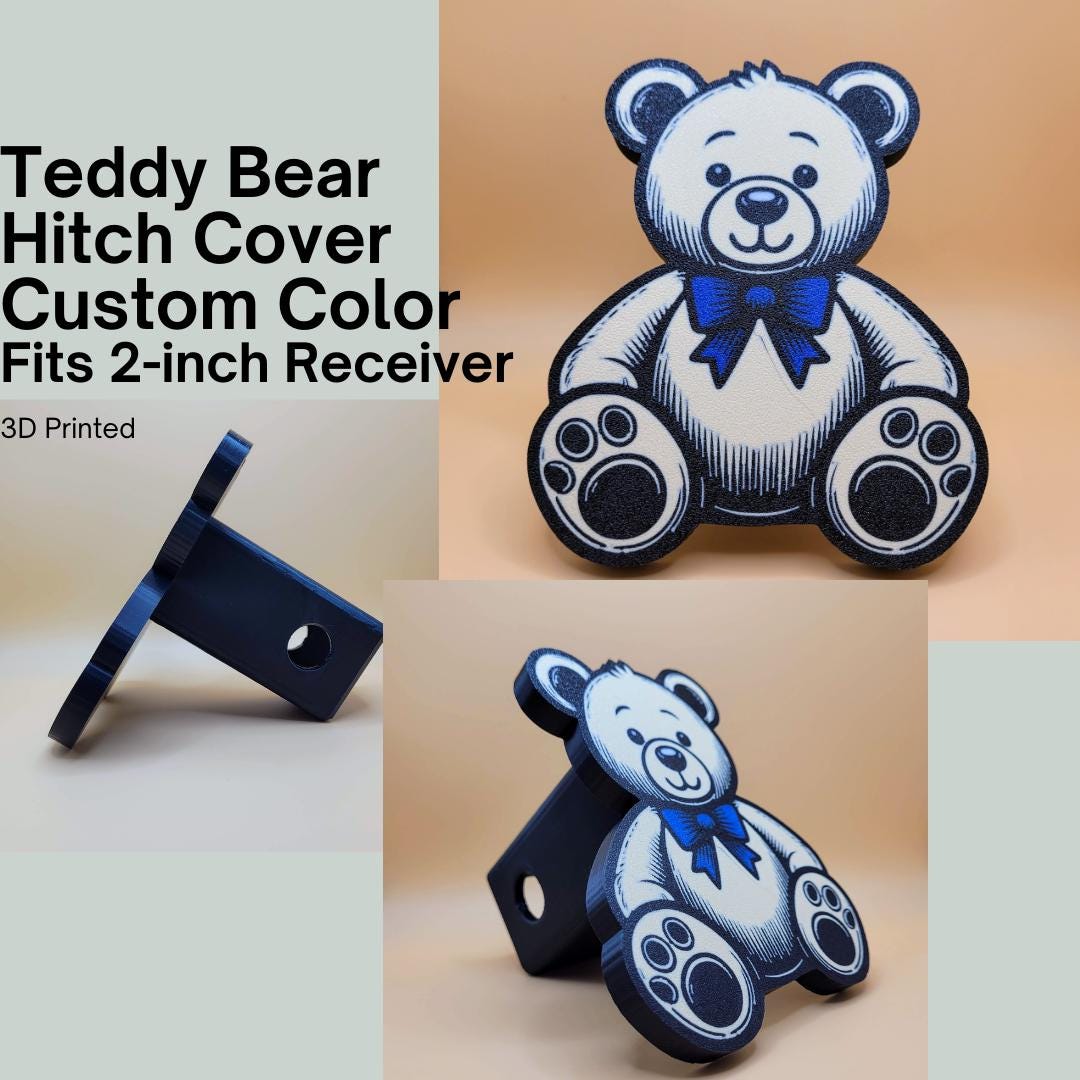 Cute Teddy Bear Trailer Hitch Cover for Your Car! 2" Receiver, Made to ...