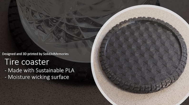 Pitstop Coaster – Automotive-inspired Tire Tread Design | Moisture ...