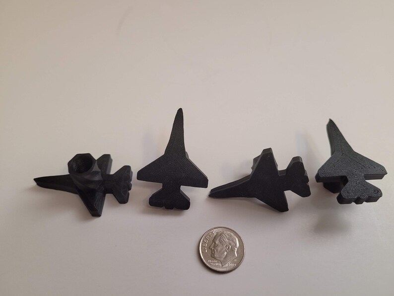 Fighter Jet Airplane Shaped Black Valve Steam Caps. Suit up Your Tires ...