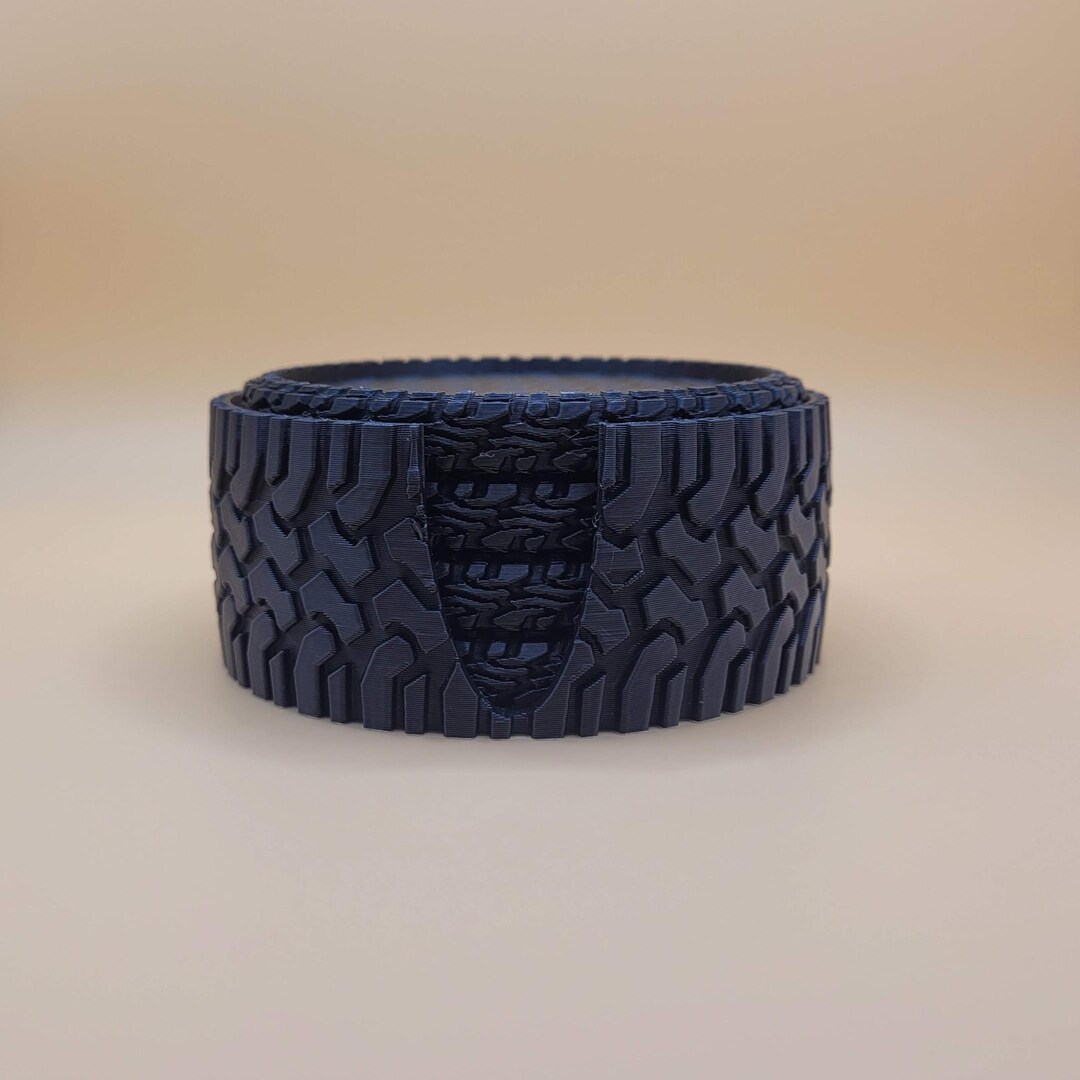 Pitstop Coaster Set With Holder – Automotive-inspired Tire Tread Design ...