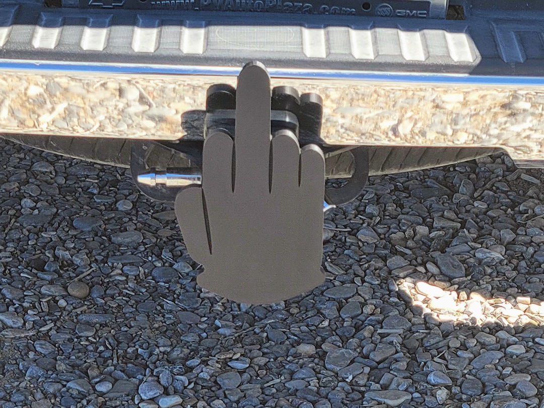 Middle Finger Hitch Receiver Cap. 2" Receiver Plug. Several Colors Are ...