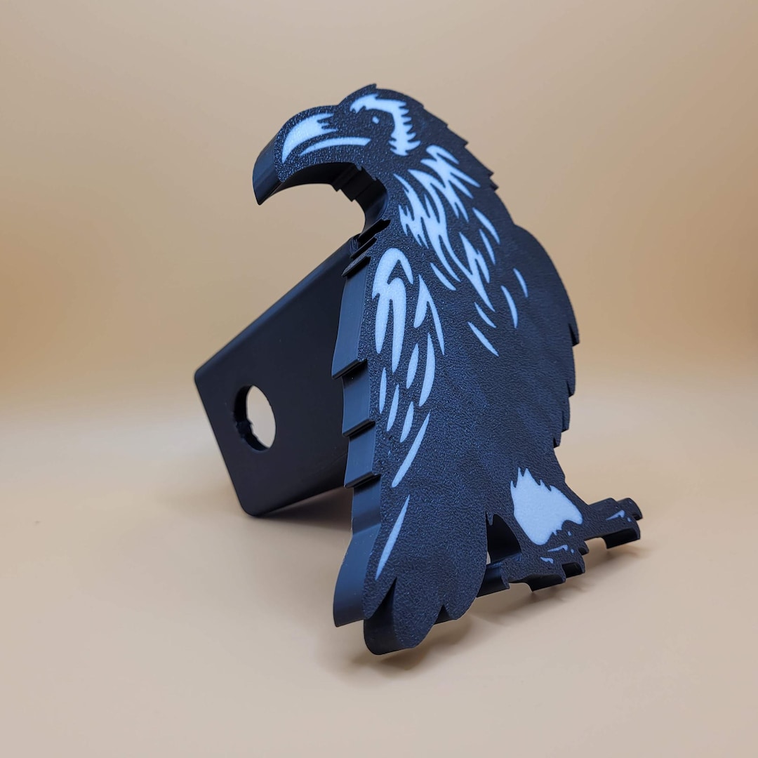 Raven Trailer Hitch Cover. Fits 2" Receiver. 120+ Color Combinations ...