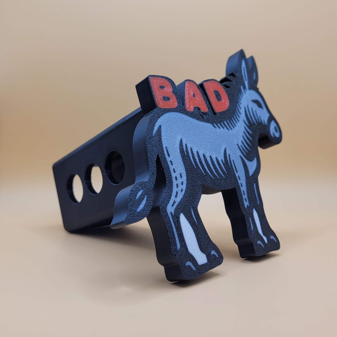Bad Ass Donkey Trailer Hitch Cover. for Most Truck and Suvs. Fits 2 ...
