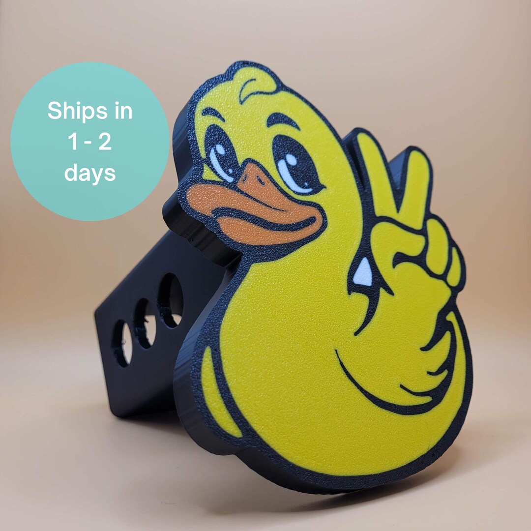 Peace Sign Duck Trailer Hitch Cover - Fits 2 Inch Receiver - Customize ...