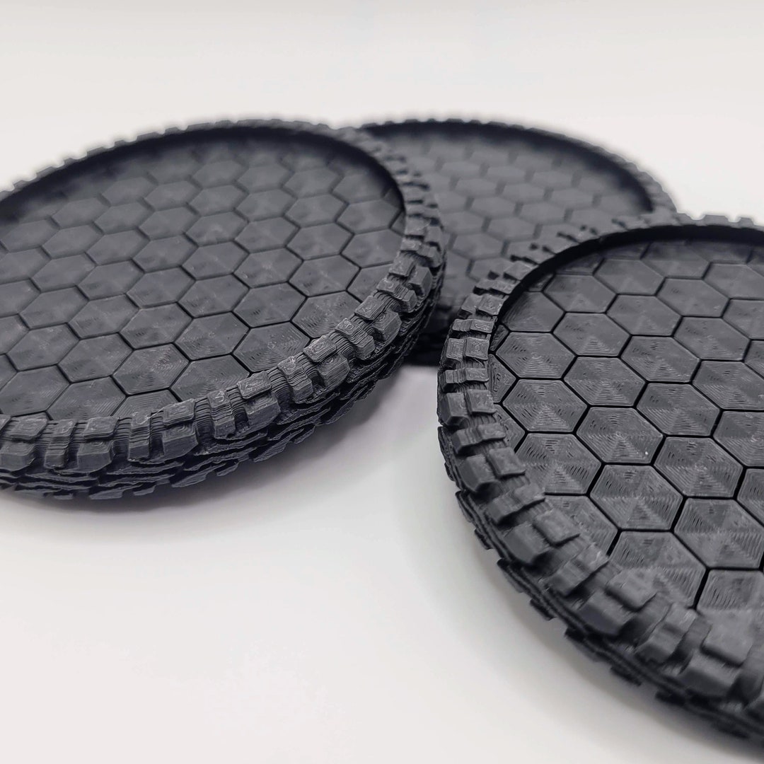 Automotive Inspired Coasters. Tire Tread Design - 3D Printed With PLA ...