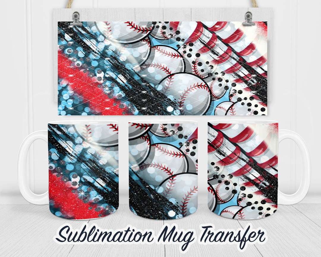 Baseball - Sublimation Transfer Print for 11 Oz - 15 Oz Mugs - Ready to ...