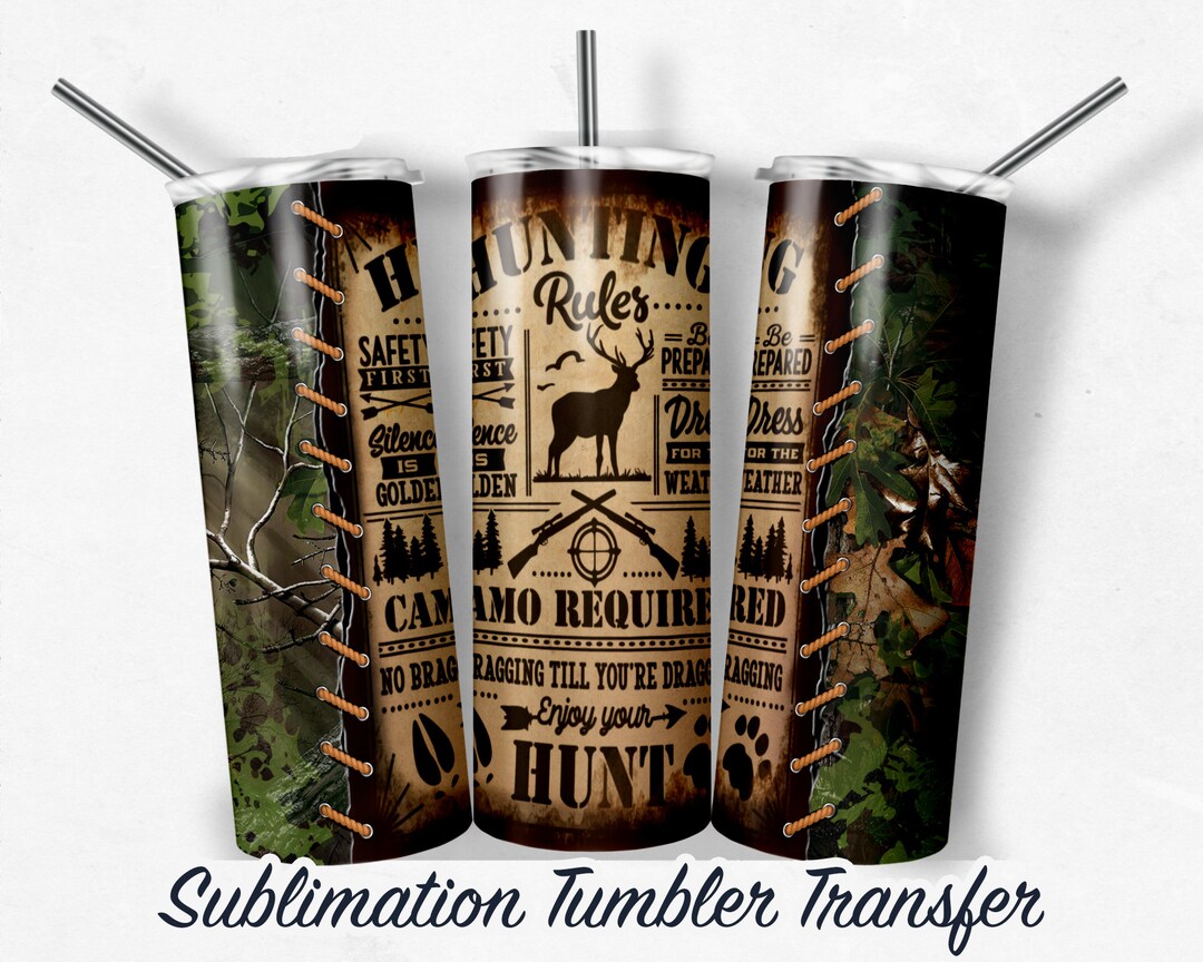 Deer Hunter Sublimation Transfer Print for 20 Oz Tumblers - 30 Oz ...